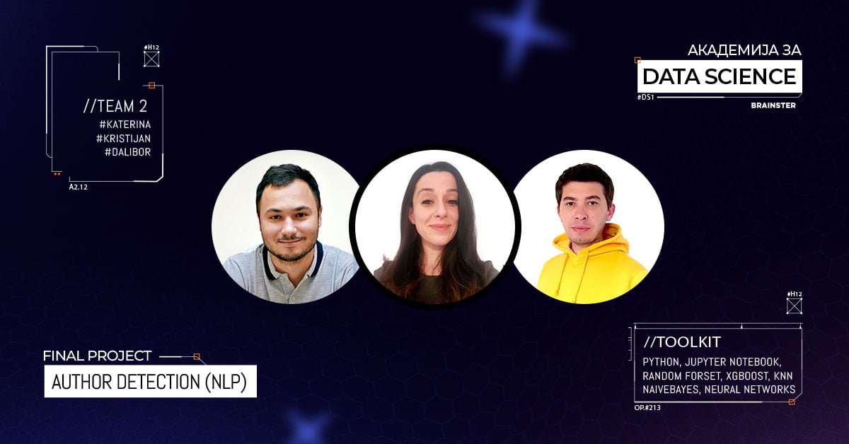 Академија за Data Science – Завршен проект: Author Detection (NLP) | Brainster